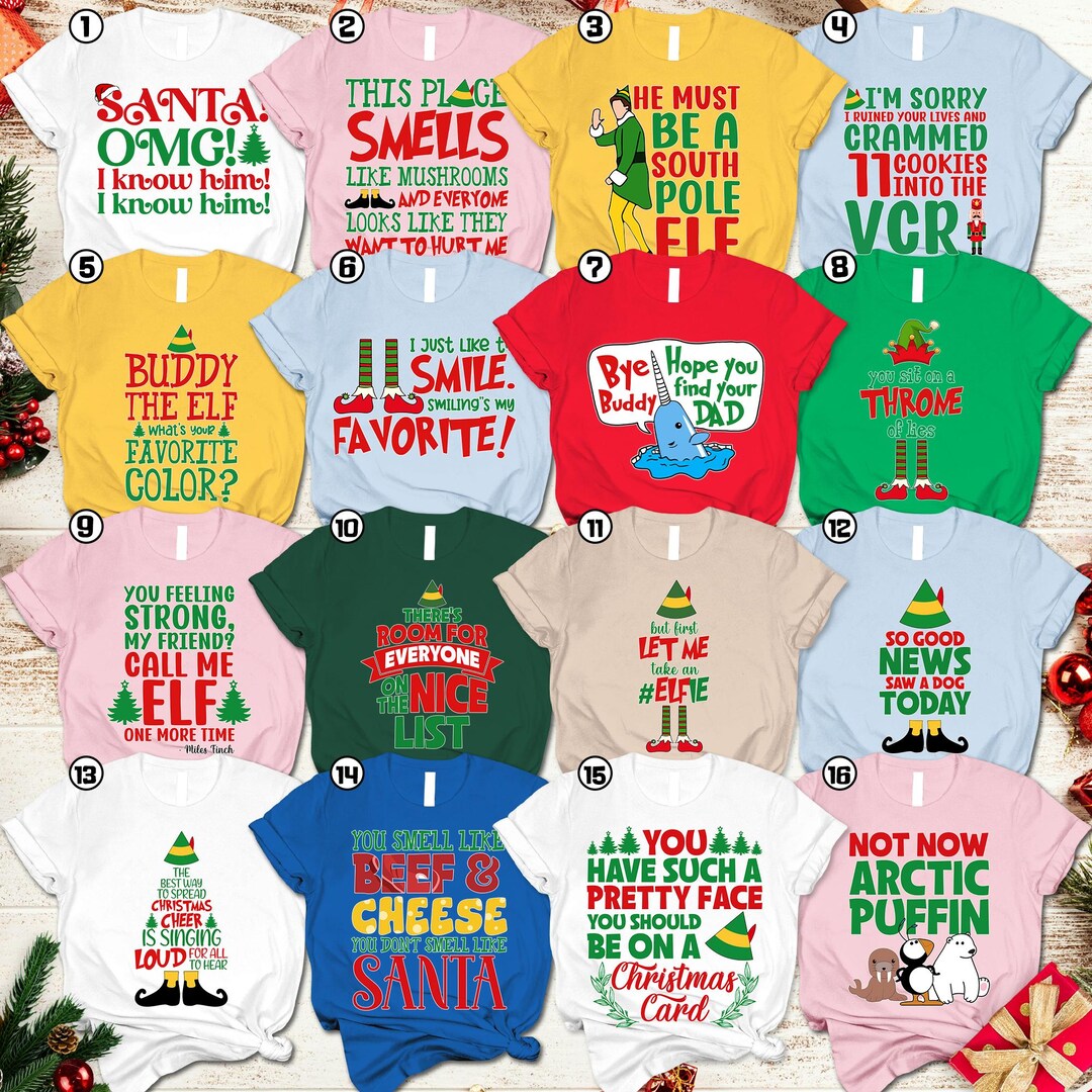 Matching Elf the Buddy Movie Quotes Christmas Shirts, Elf Movie Shirts ...