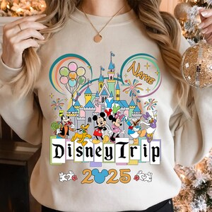 Personalized Family Disneyland Trip 2025 Matching Shirt, Custom Disneyland Family Vacation Shirt ...