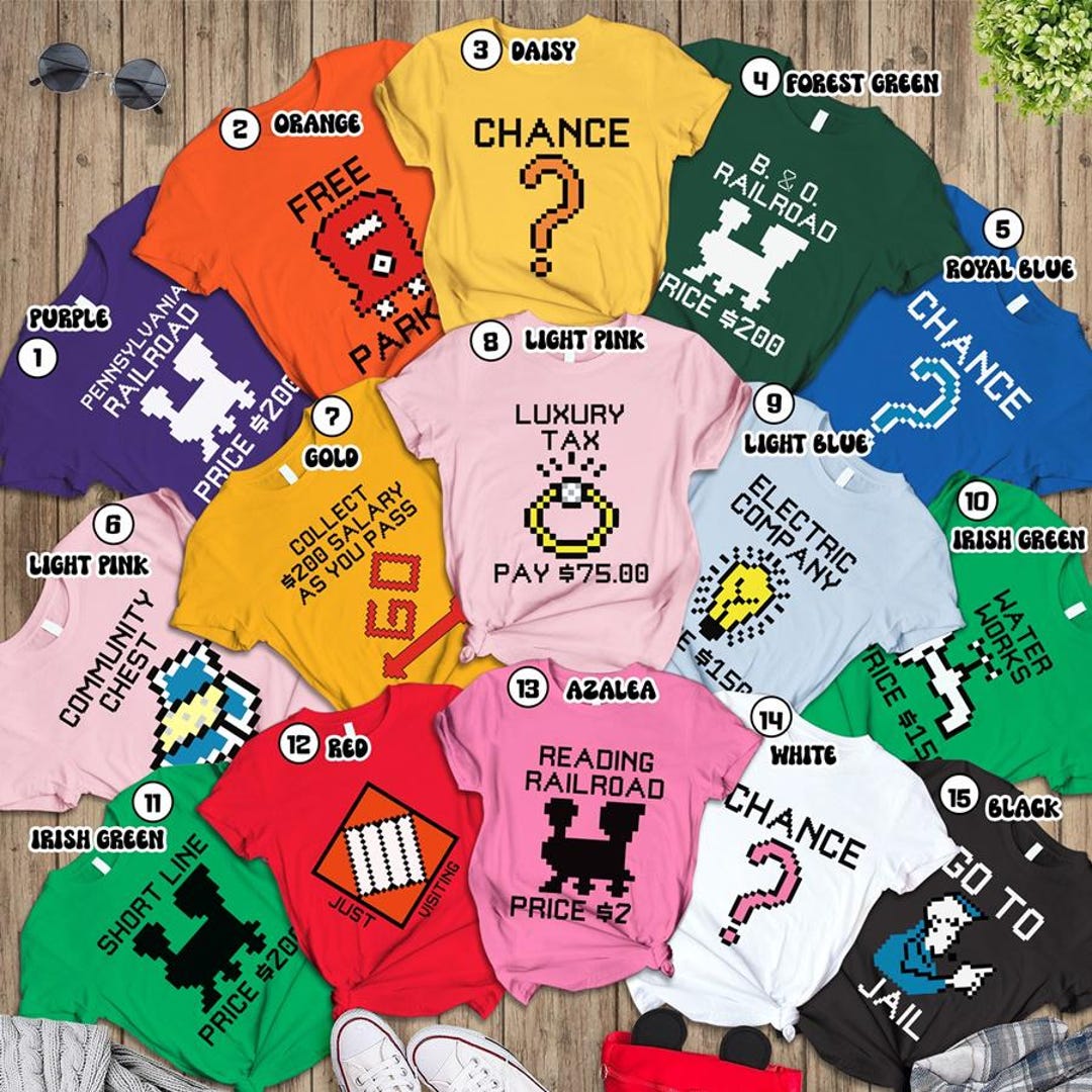 Monopoly Game Halloween Costume Shirt, Group Monopoly Game Matching ...