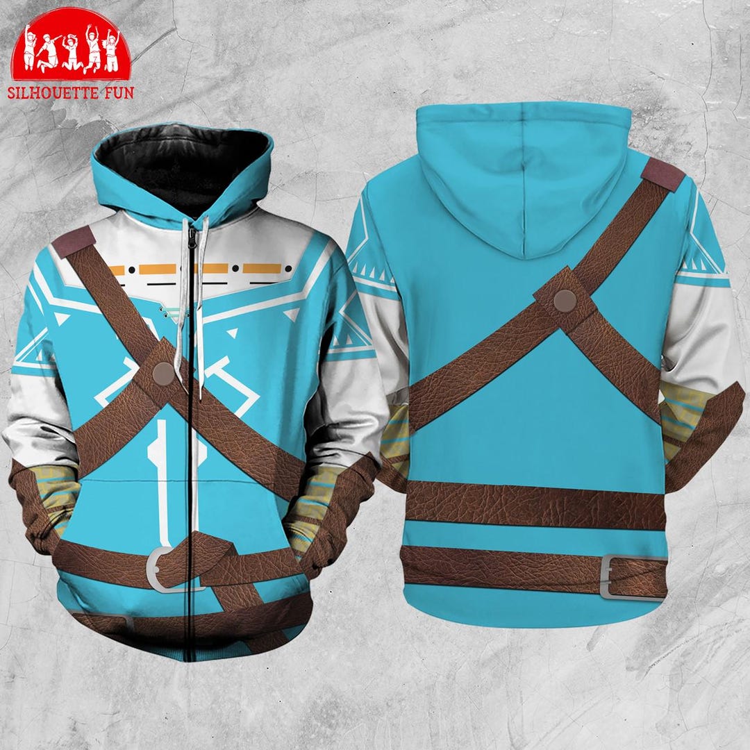The Legend of Zelda Full Over Print Hoodie Sweatshirt, Zelda Link ...