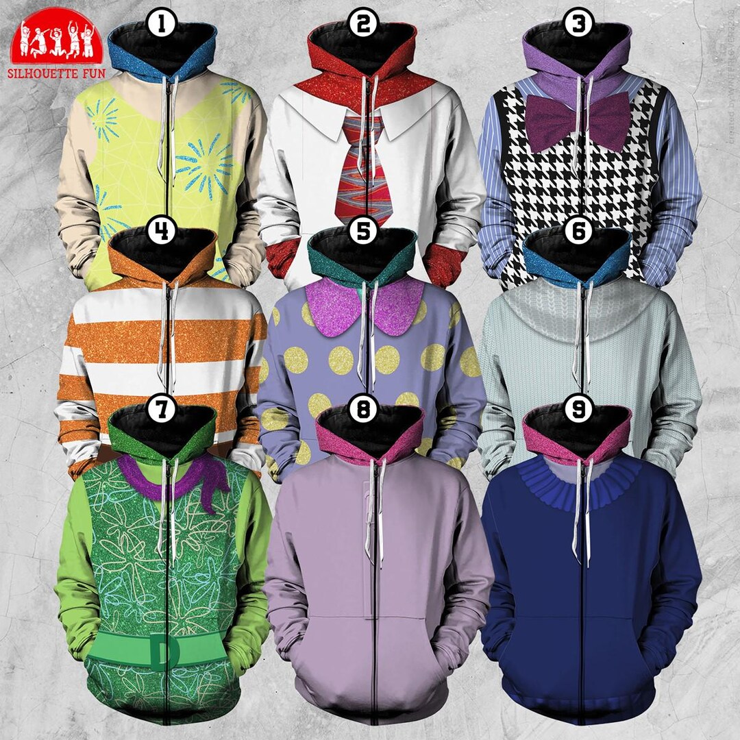 Inside Out 2 Full Over Print Sweatshirt Hoodie, Inside Out Movie ...