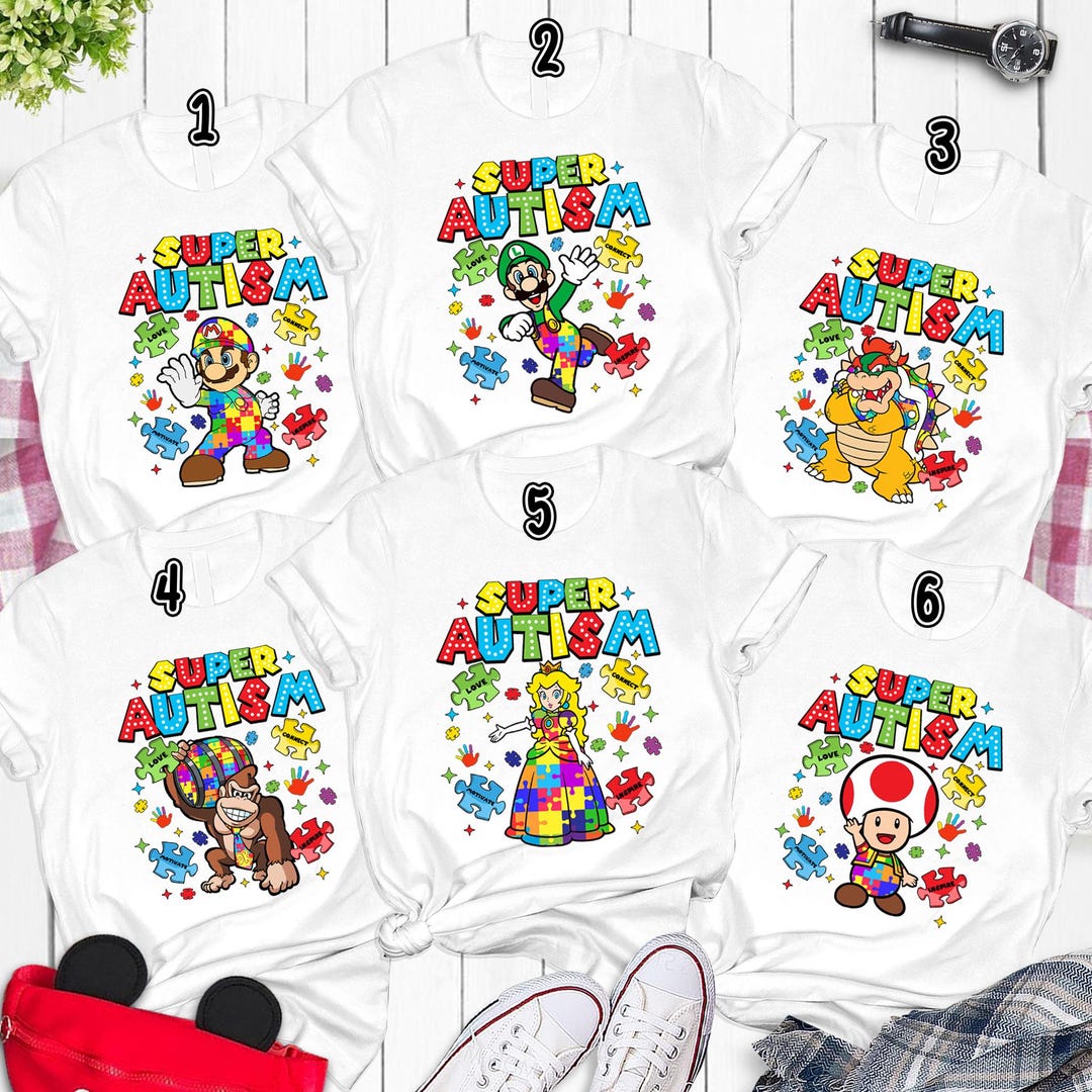 Super Autism Family Shirts, Super Games Shirt, Autism Awareness Shirt ...