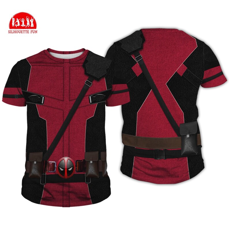 Deadpool Full Over Print Costume Shirt, Deadpool & Wolverine Cosplay ...