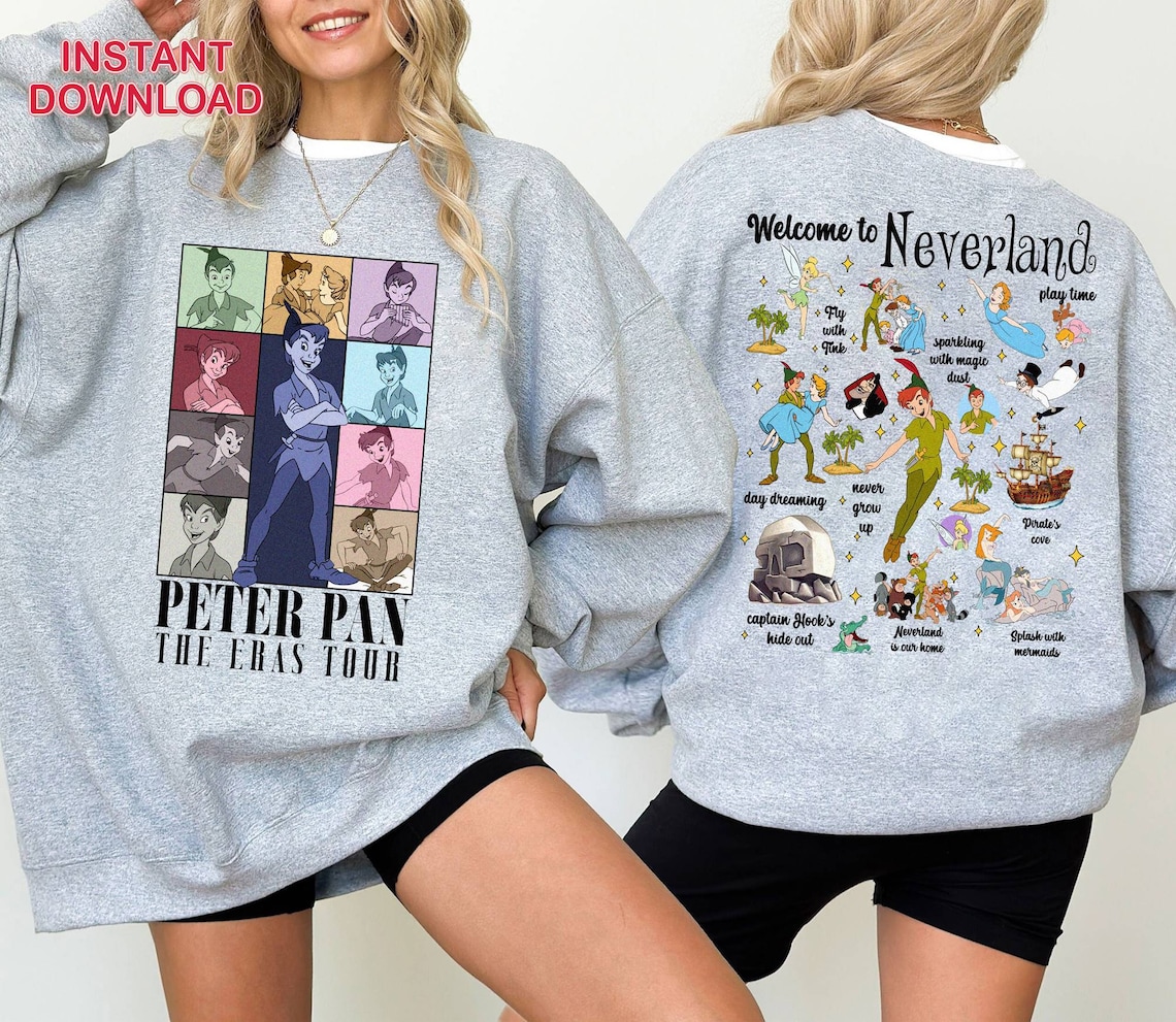 Peter Pan the Eras Tour Png, Welcome to Neverland Tinker Bell Png ...