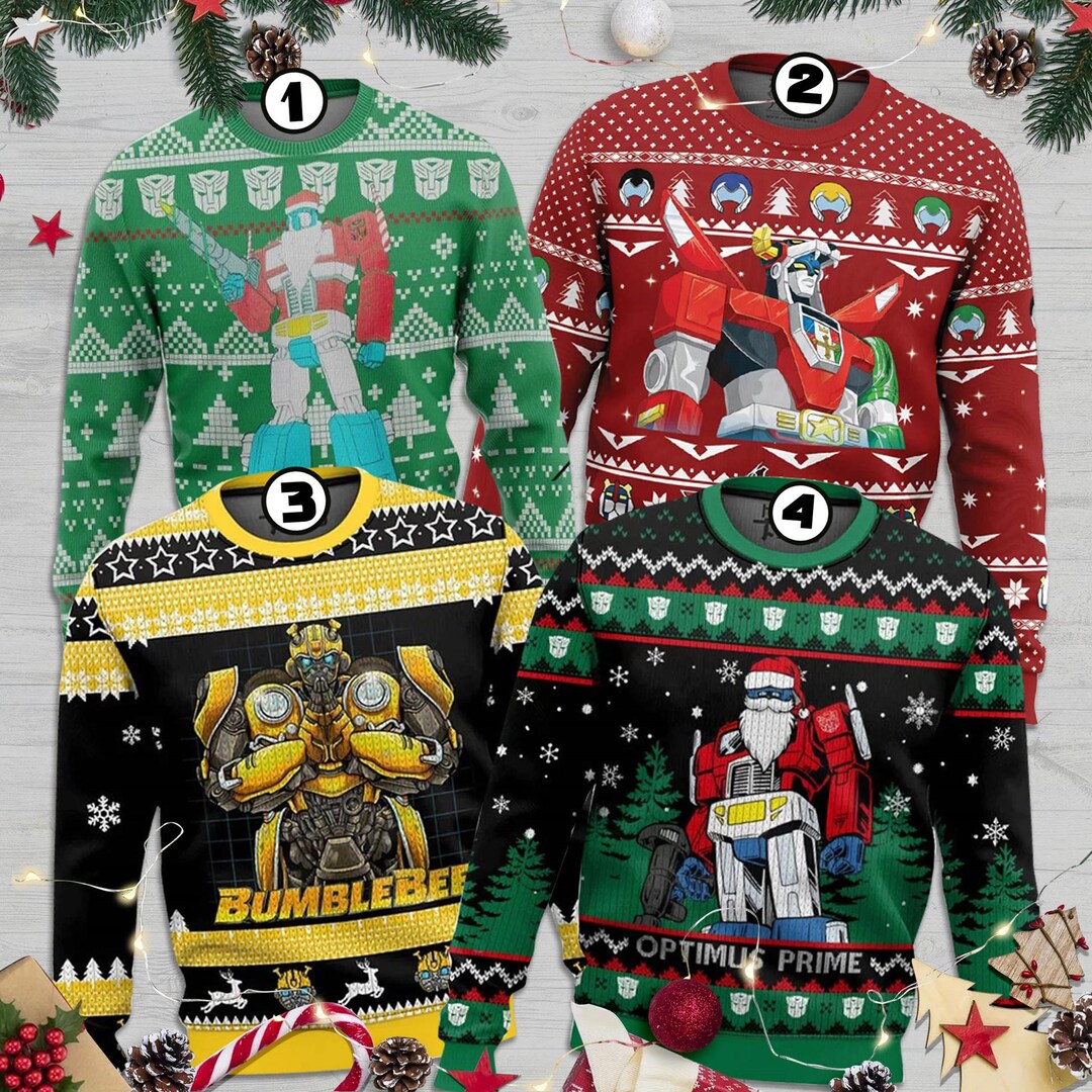 Transformers Christmas Ugly Sweater, Optimus Prime Transformers Shirt ...
