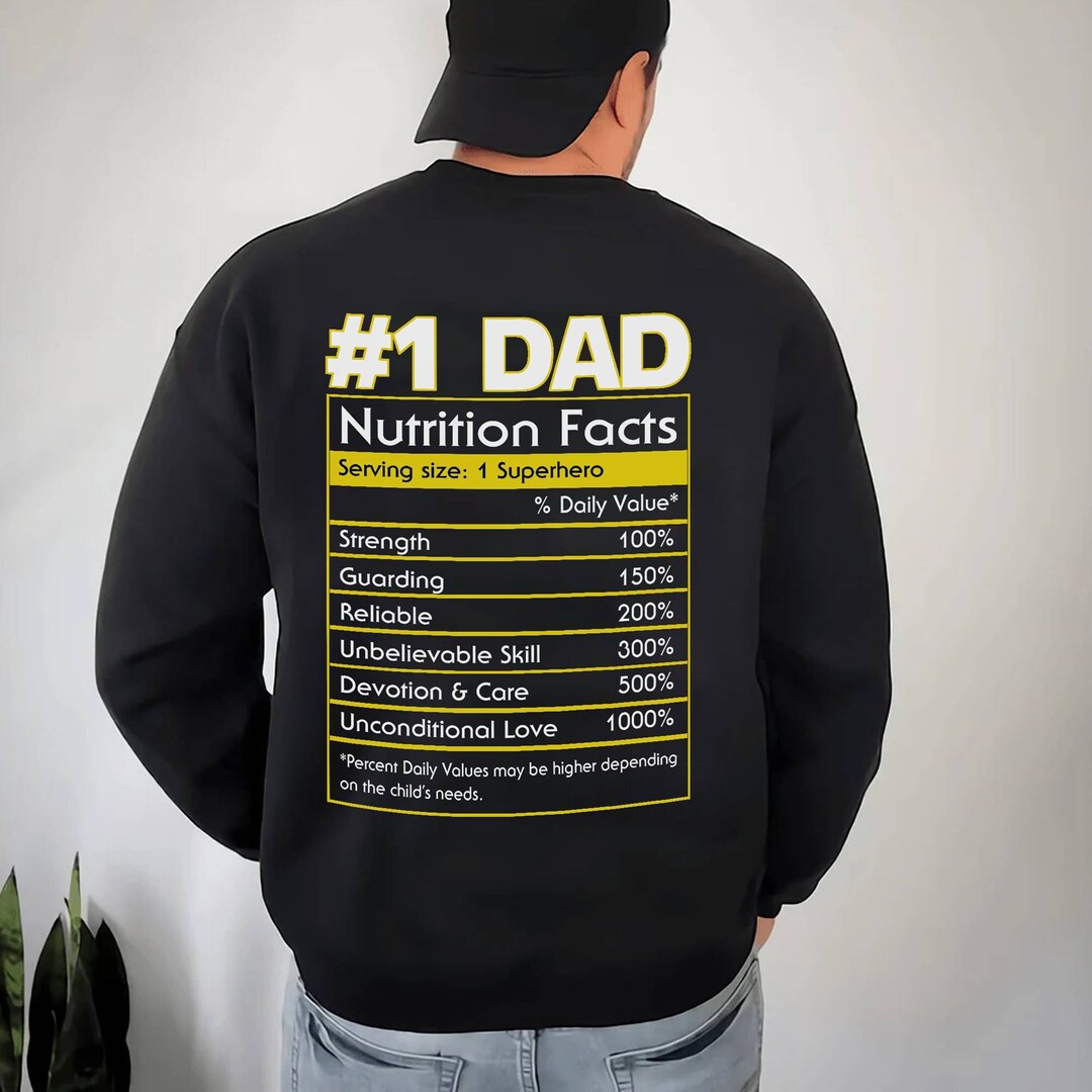 Dad Nutrition Facts T-shirt, Funny Father's Day Shirts, Fathers Day ...