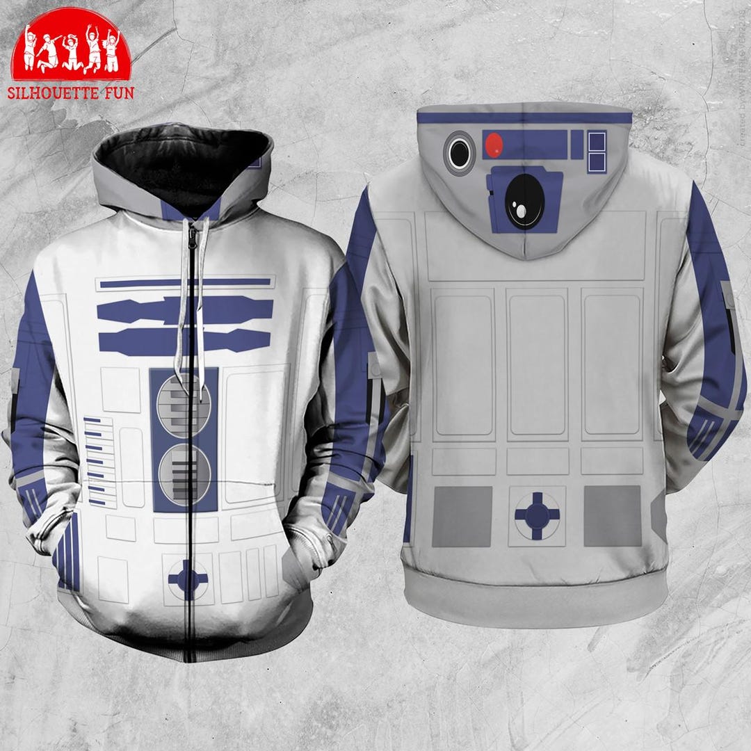 R2D2 Suit Full Over Print 3D Hoodie, Darth Vader R2D2 Cosplay Shirt ...