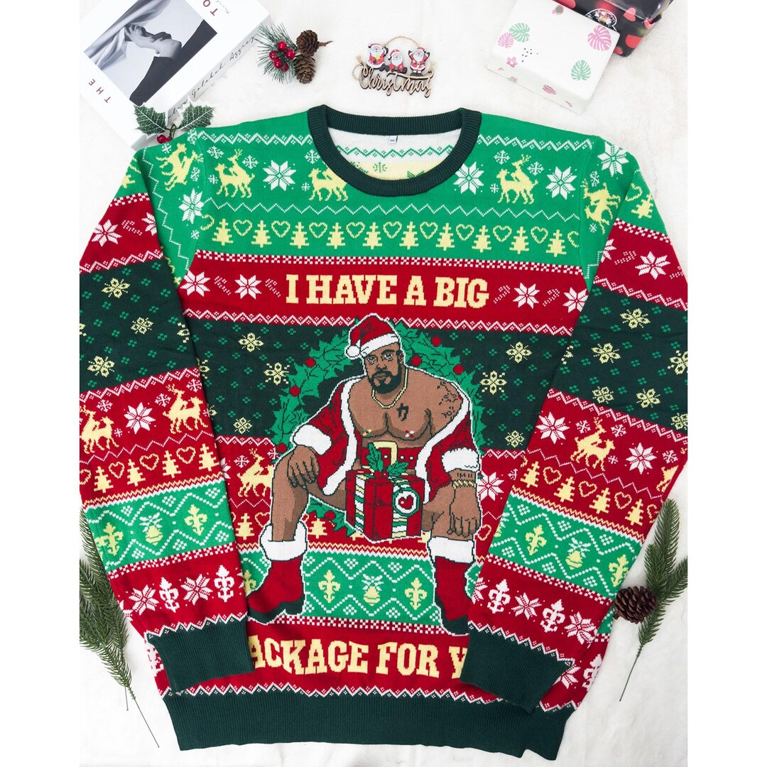 Barry Wood Ugly Knitted Sweater, I Have A Big Package for You Christmas ...