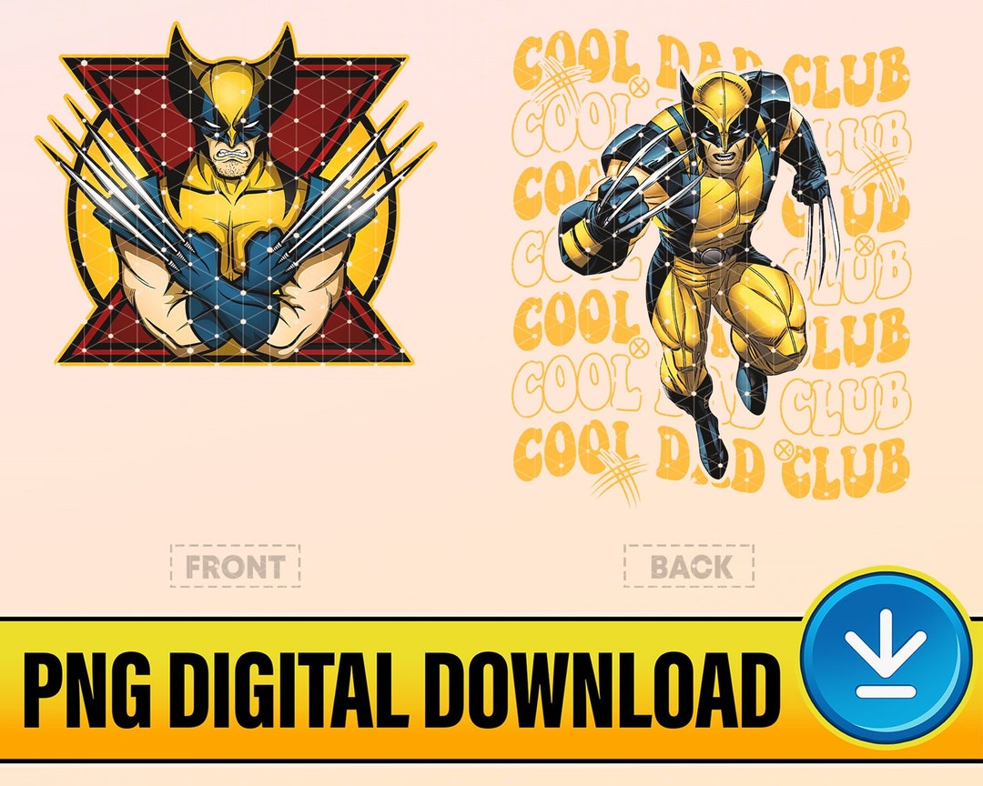 Wolverine Cool Dad Club Png, Avengers Superhero Dad Png, Dad Life Png ...