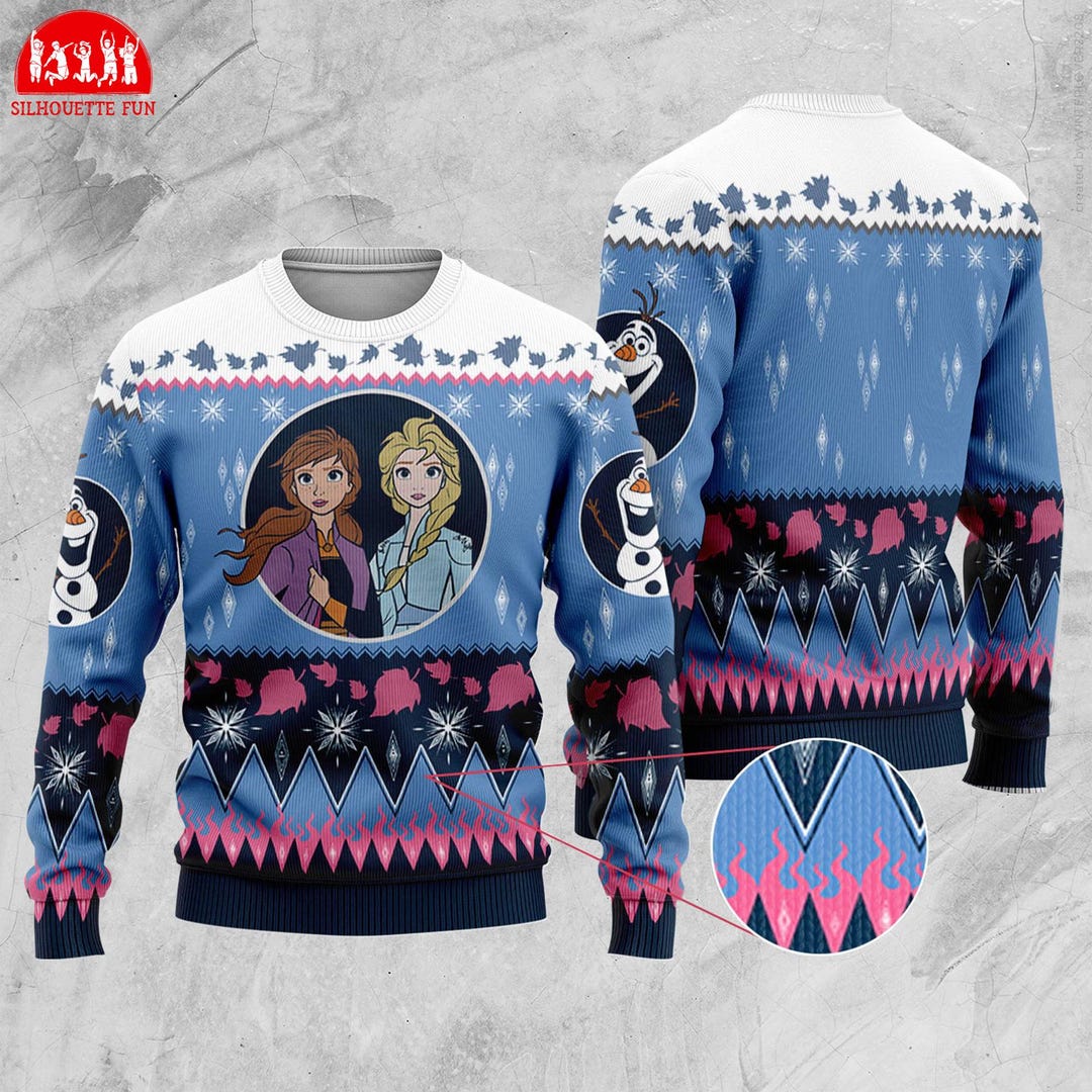 Princess Elsa Anna Ugly Christmas Sweater, Frozen Movies Christmas ...