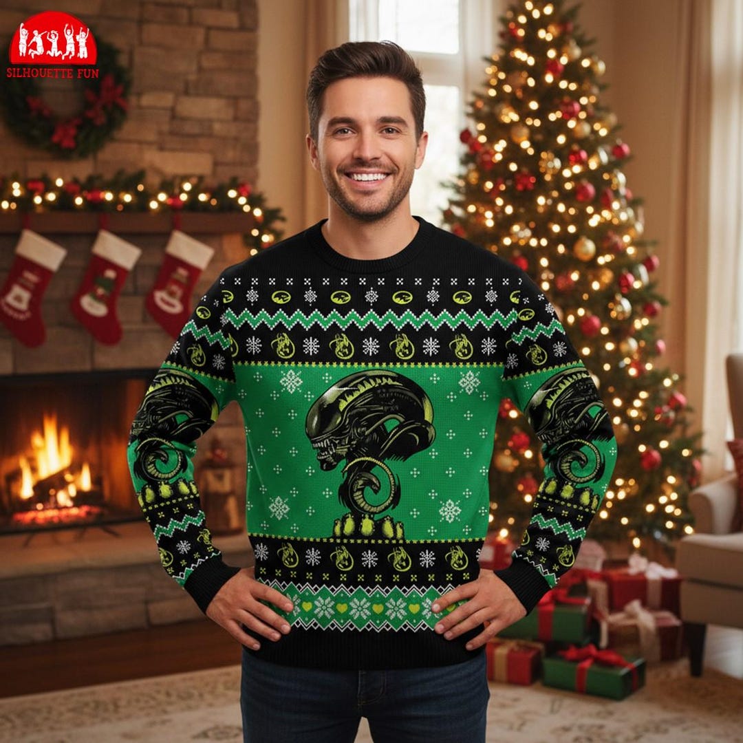 Alien Xenomorph Christmas Ugly Sweater, Alien 1979 Sweatshirt, 90S ...
