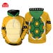 Bowser Mario Full Over Print Hoodie, Super Mario Bowser Cosplay ...