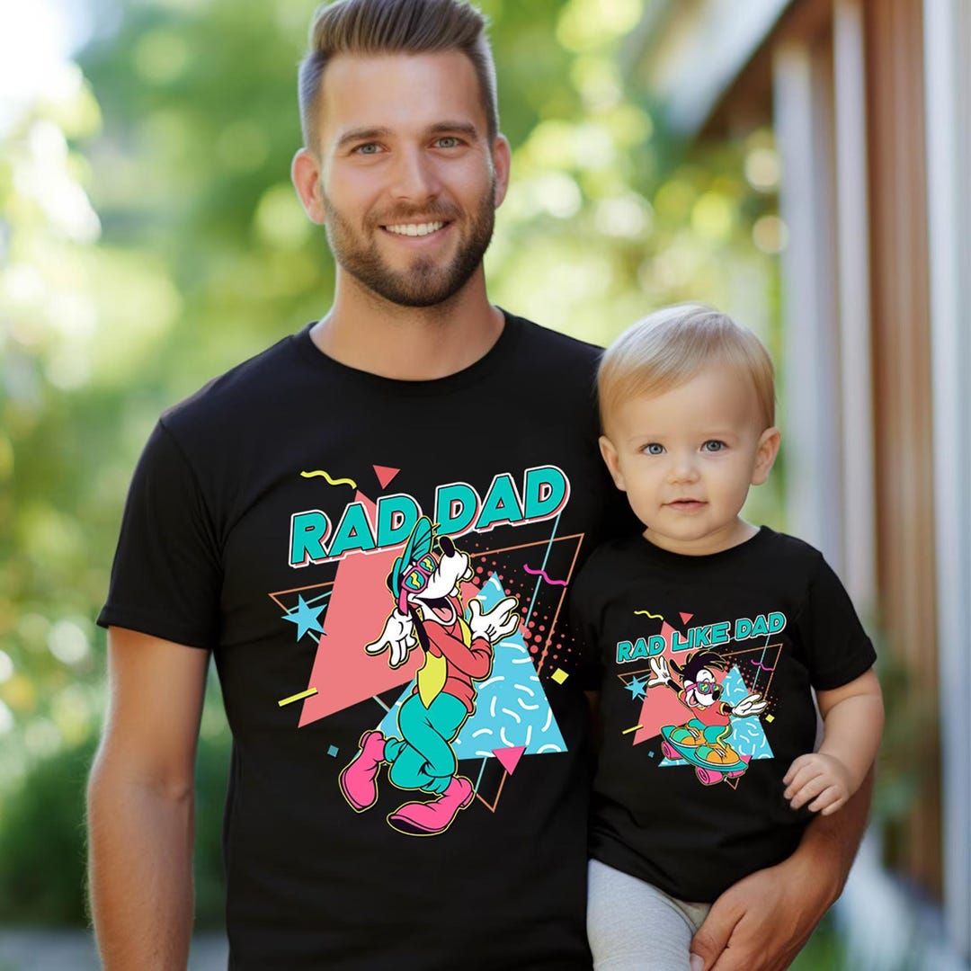 Goofy Dad Son Matching Shirt, Disneyland Goofy and Max Goof Rad Dad Rad ...