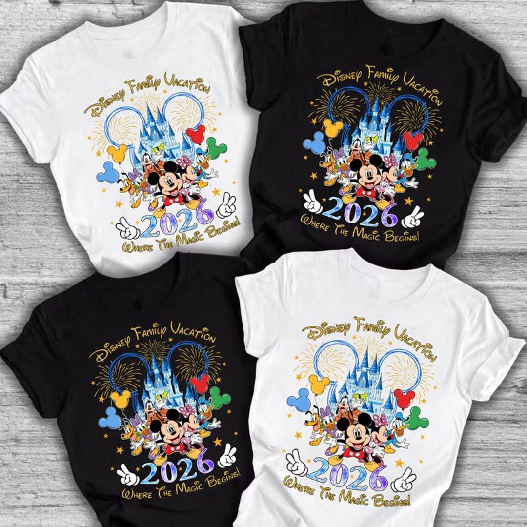 Comfort Colors Disneyland Family Vacation 2026 Shirt, Mickey and ...