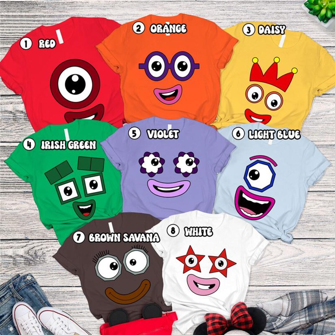 Numberblocks Halloween Costume Shirt, Numberblocks Costume Shirt ...