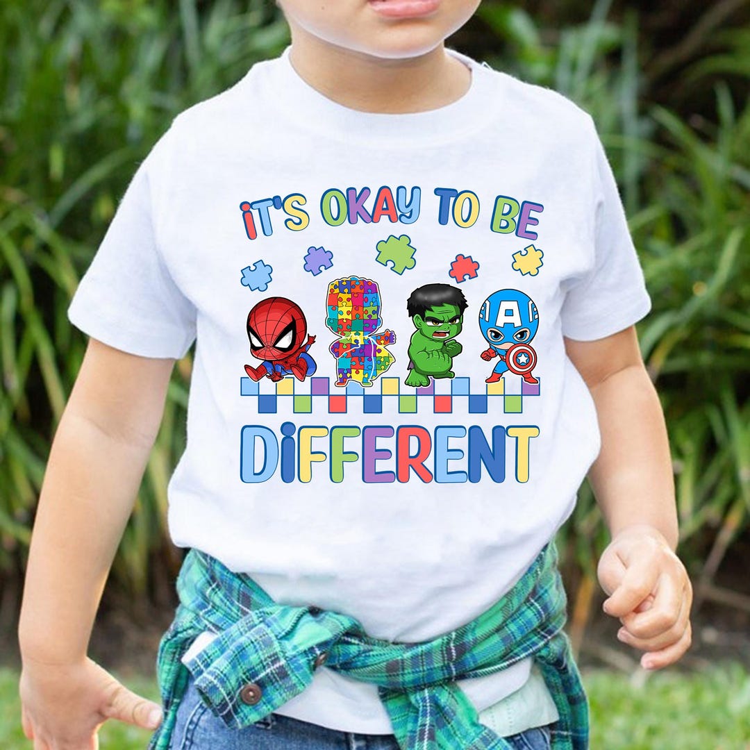 It's Okay to Be Different Superhero Sweatshirt, Autism Awareness ...