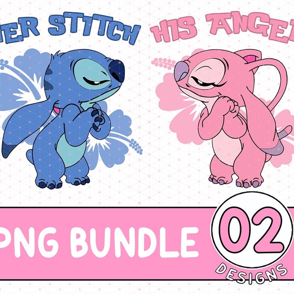 Stitch and Angel Png - Etsy