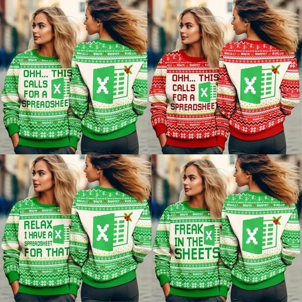 This Calls for a Spreadsheet Christmas Sweater - Etsy