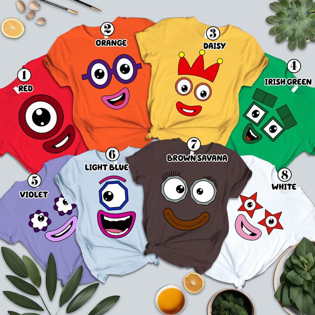 Numberblocks Costume Shirt, Numberblocks Halloween Costume Shirt ...
