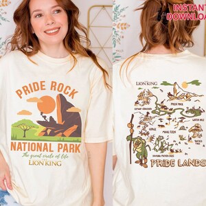 Rafiki Simba Pride Lands Map Png, Retro Lion King Disneyland Png ...