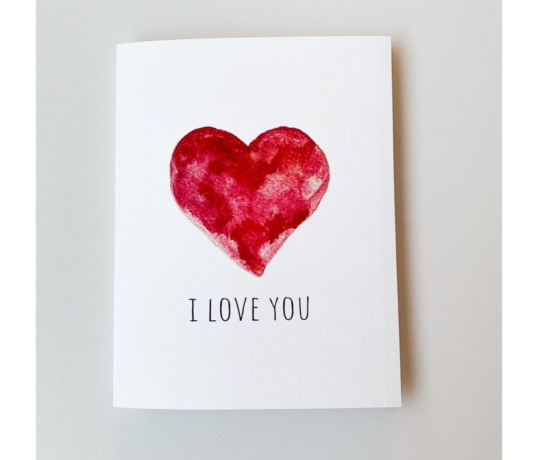 I Love You Note Cards or Prints, Valentines, Valentine Cards, Valentine ...