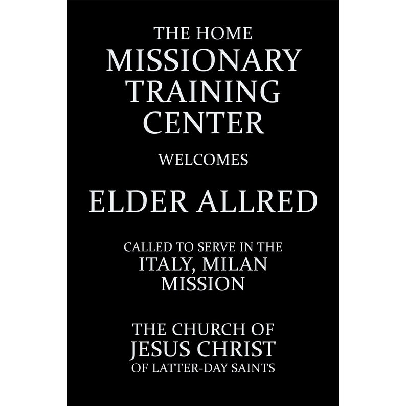 Welcome to Home MTC Sign (digital Download), Missionary Training Center ...