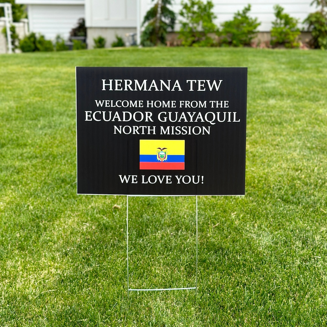Welcome Home YARD Sign for Missionaries, 18x24 Inch Digital Download ...