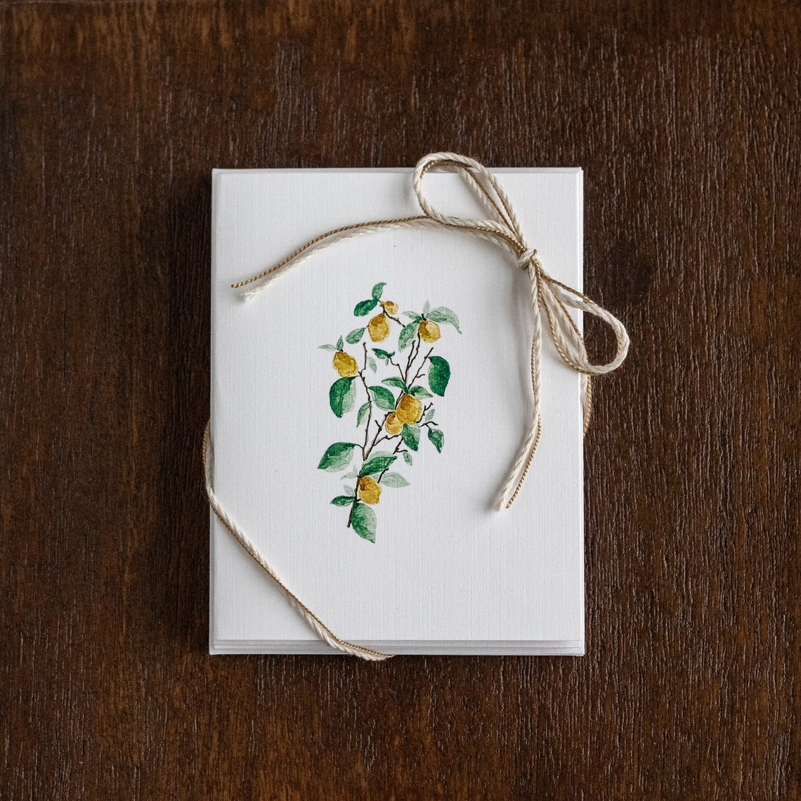 Lemon Branch Note Cards - Etsy