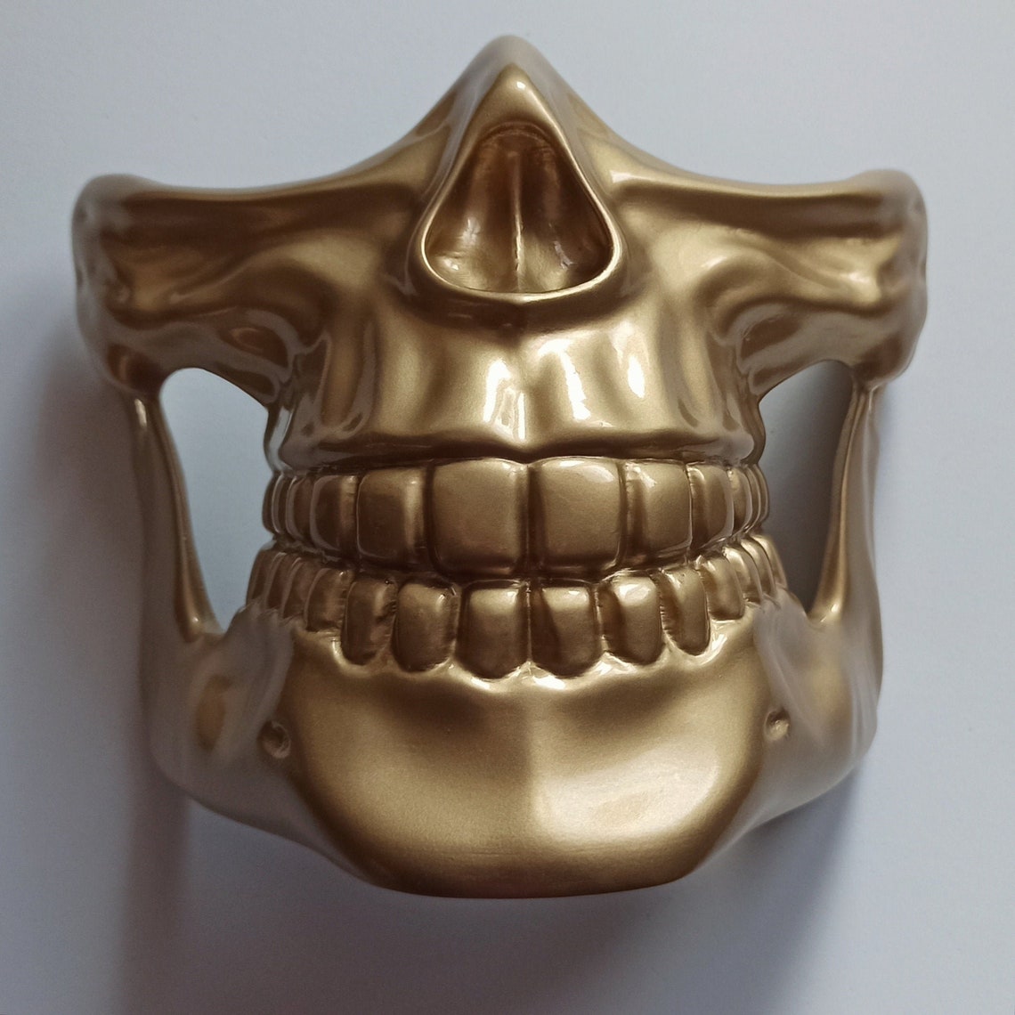 Higgs mask Death Stranding Gold half mask 3D printed | Etsy