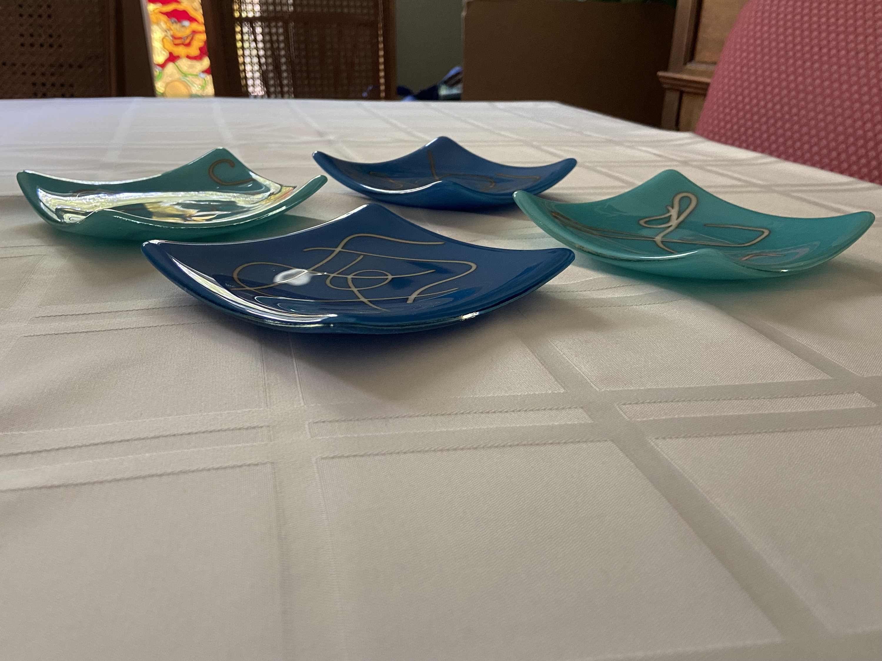 Small Snack Glass Plate 4.5 - 5" - Etsy
