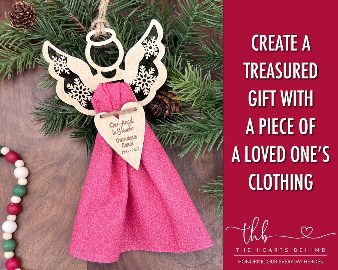 Angel Made From Clothing Memory Ornament, Memorial Angel Christmas ...