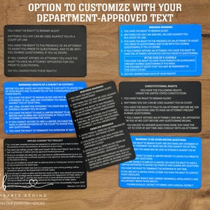 Motors Officer Engraved Miranda Card, Laser Engraved Miranda Rights ...