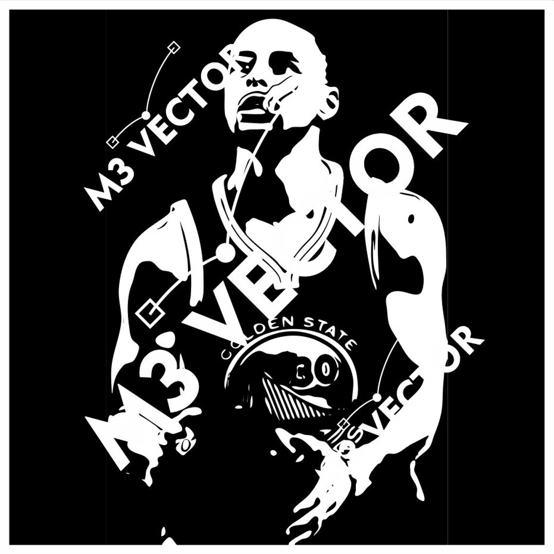 Stephen Curry Portrait Vector Printable Laser Engrave Vinyl | Etsy