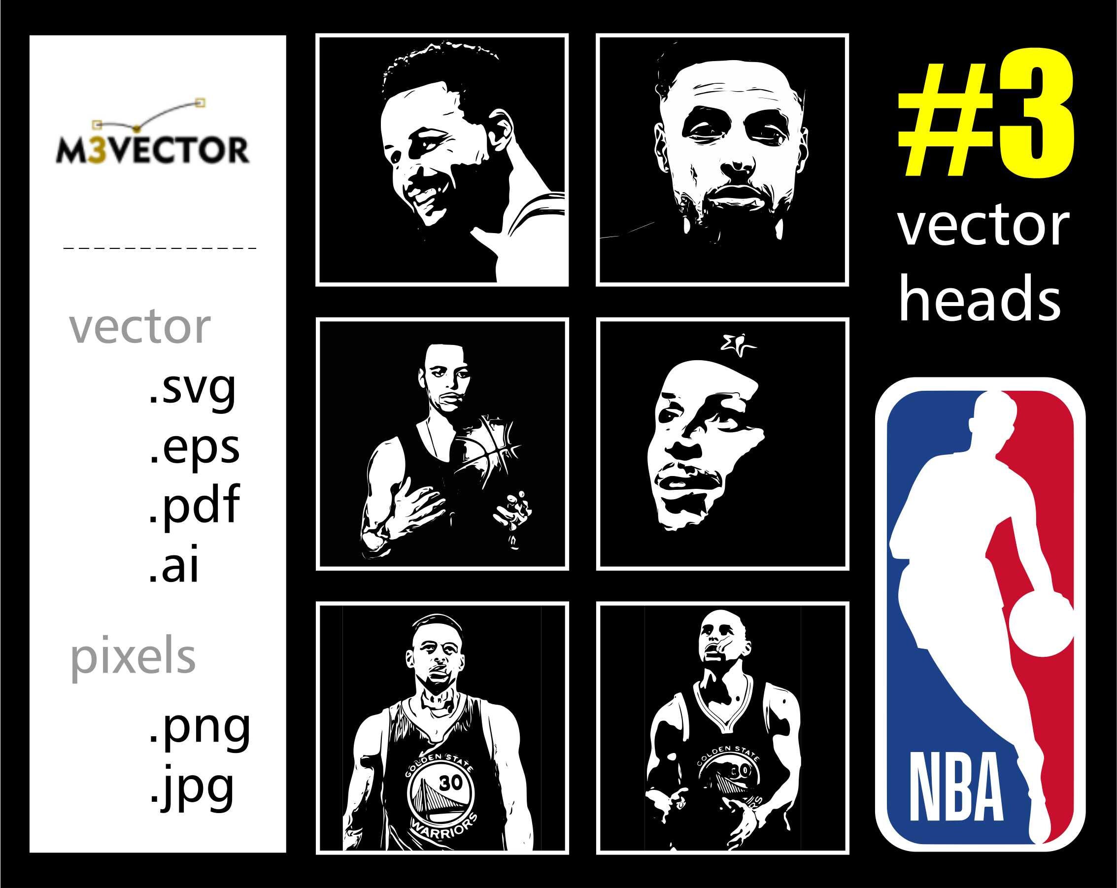 Stephen Curry Portrait Vector Printable Laser Engrave Vinyl | Etsy