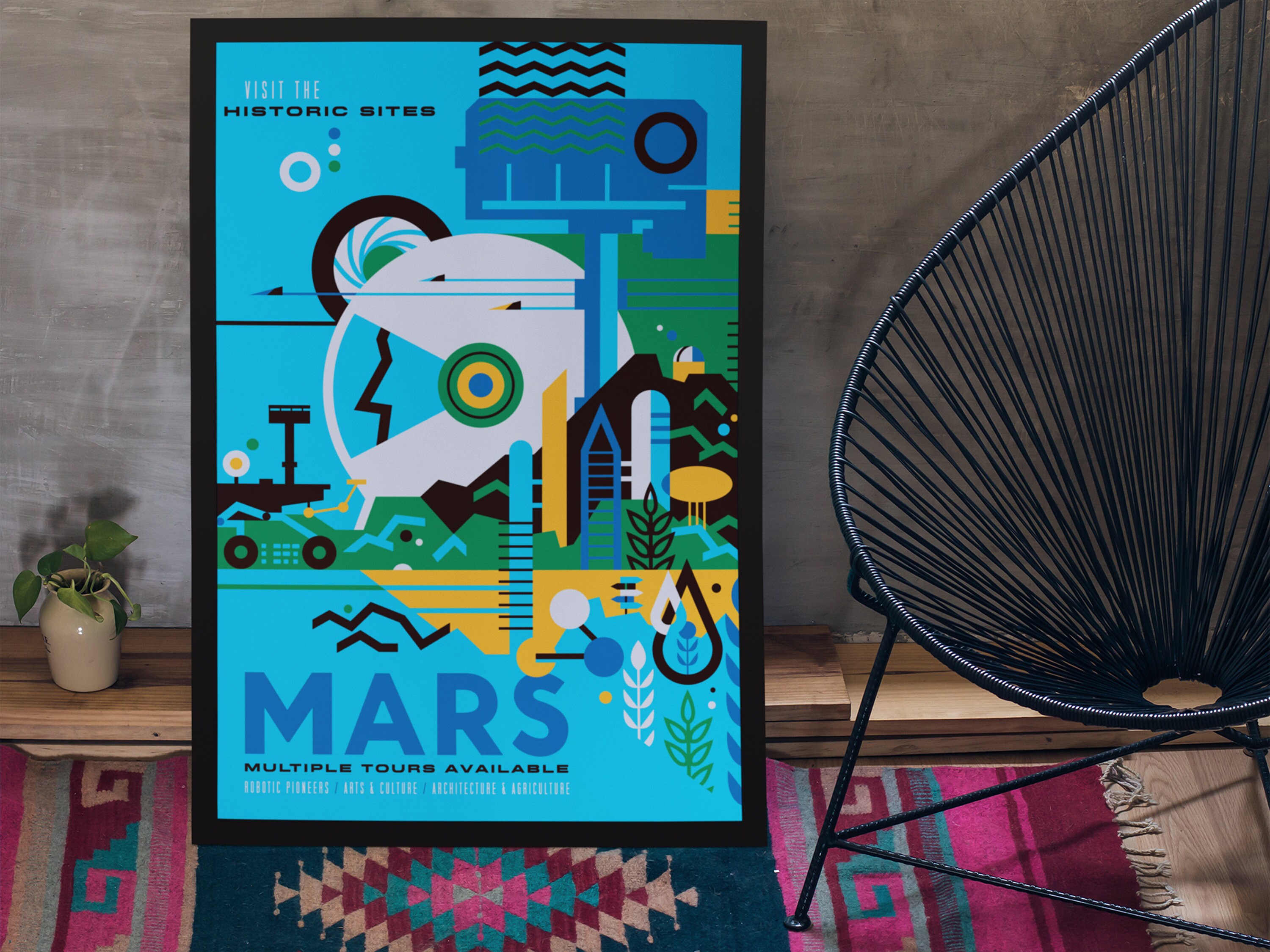 Printable NASA Posters Visions of the Future Mars Visit - Etsy
