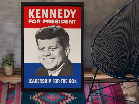 JFK Poster John F. Kennedy for President Printable Retro - Etsy