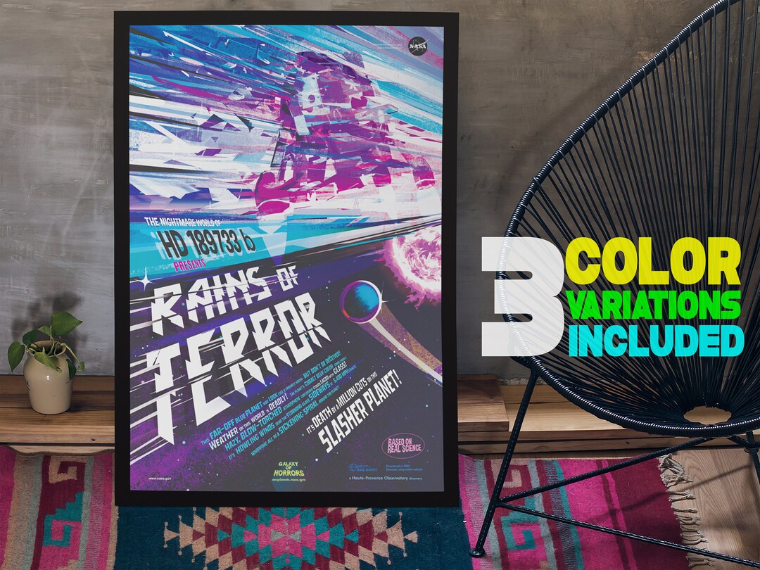 NASA Galaxy of Horrors Posters Rains of Terror Printable Wall Art ...