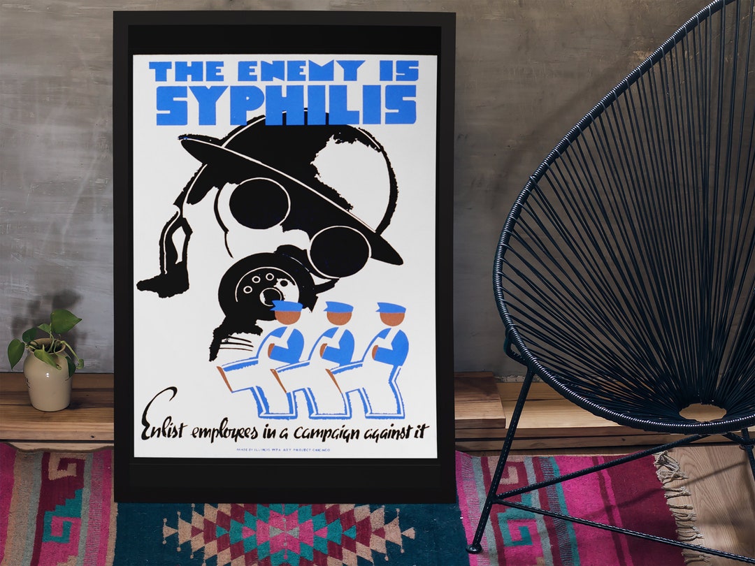 The Enemy is Syphilis WPA Poster Work Projects Administration Poster ...