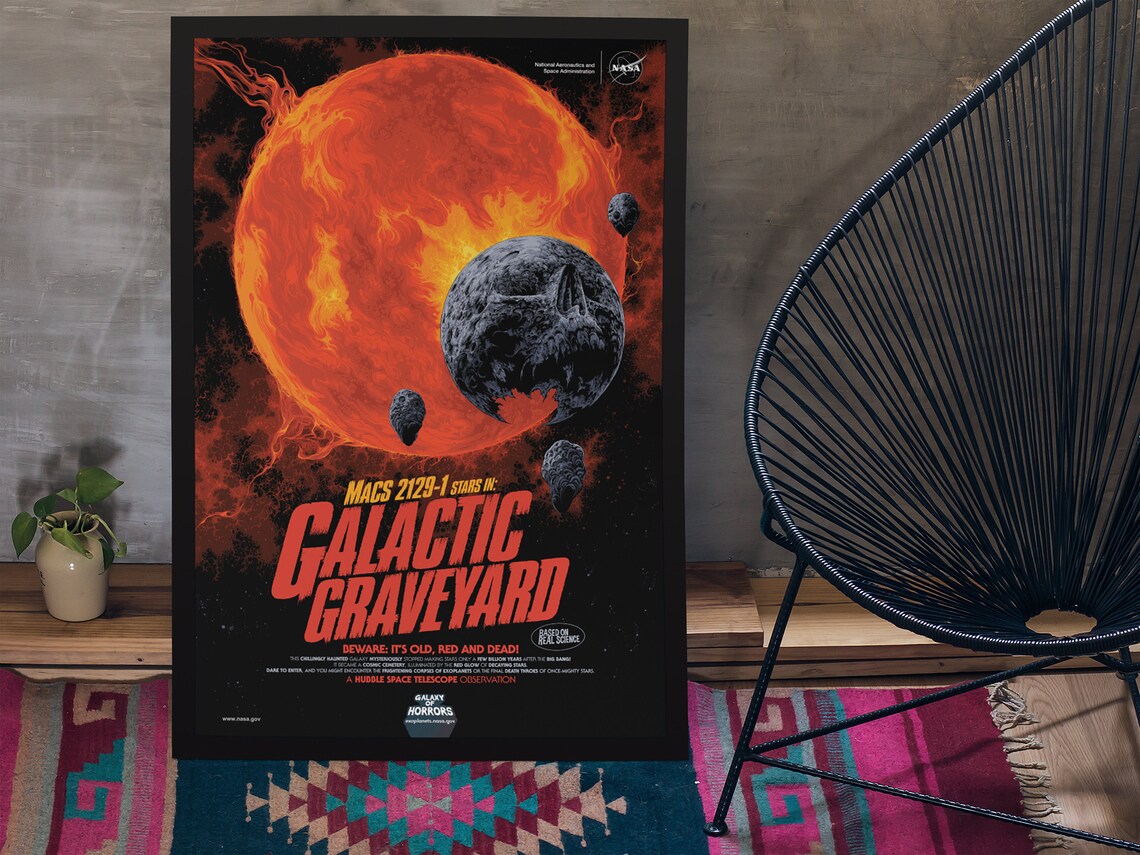 NASA Galaxy of Horrors Posters Galactic Graveyard Printable Wall Art ...