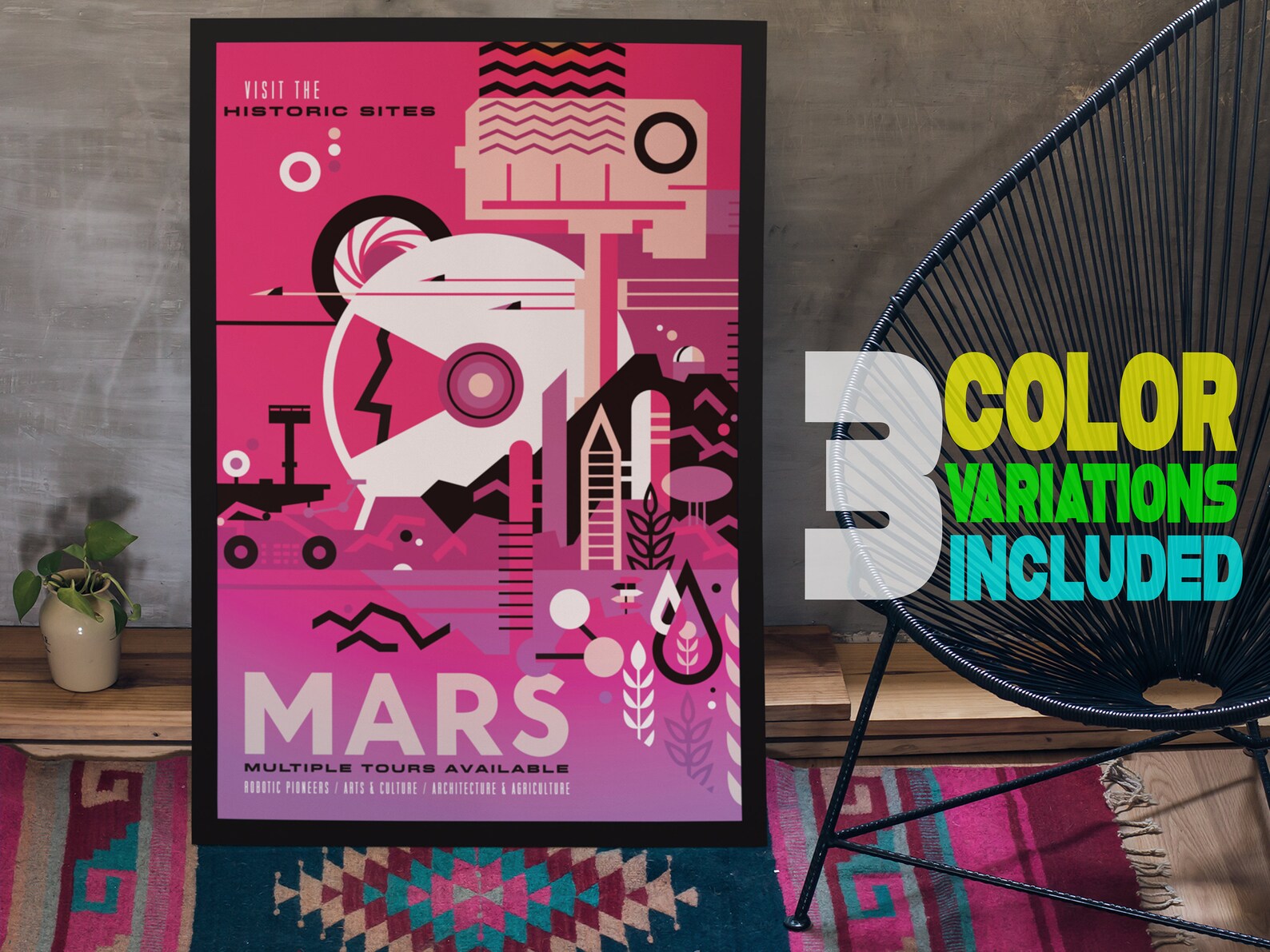 Printable NASA Posters Visions of the Future Mars Visit - Etsy