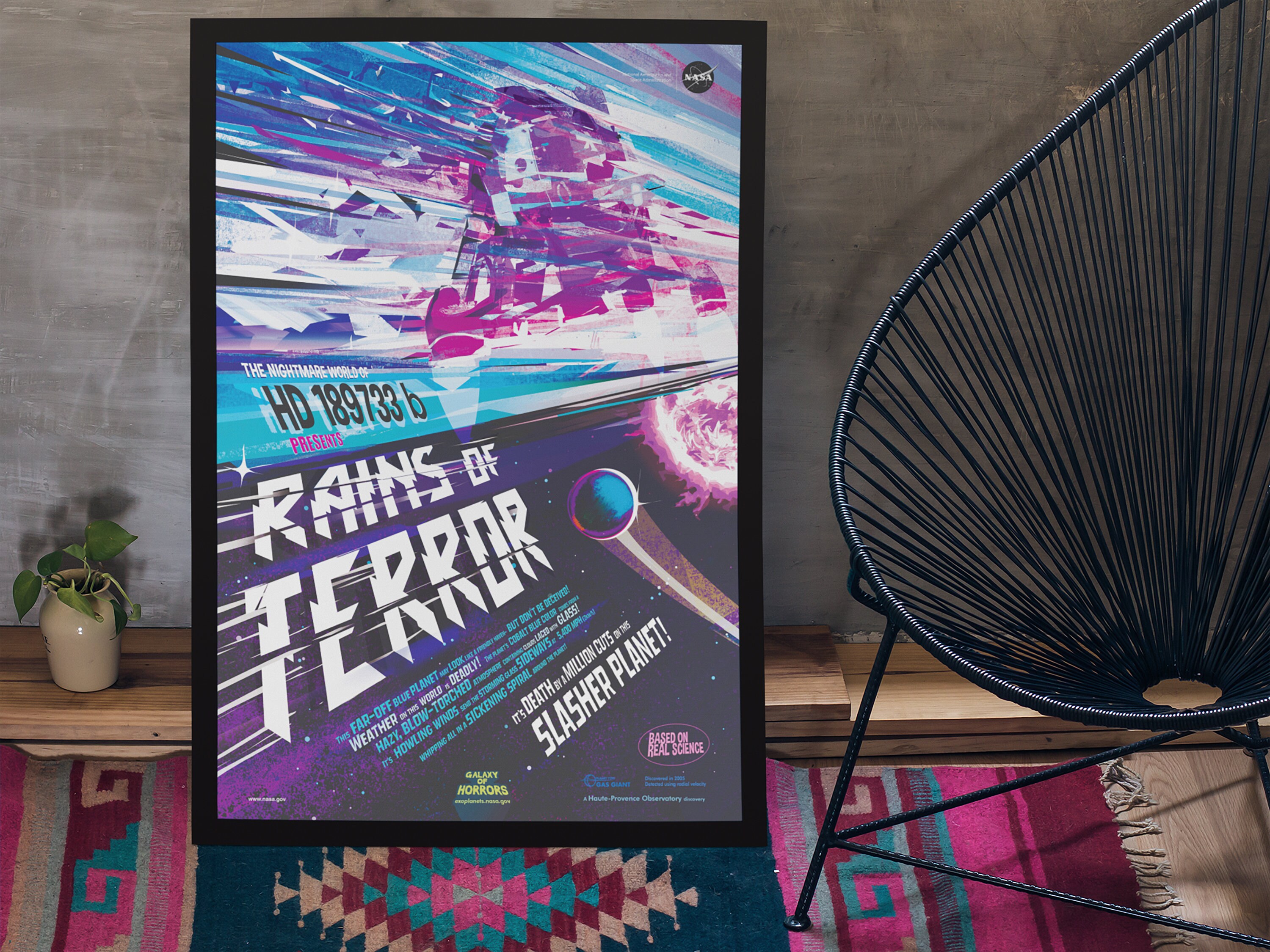 NASA Galaxy of Horrors Posters Rains of Terror Printable Wall Art ...
