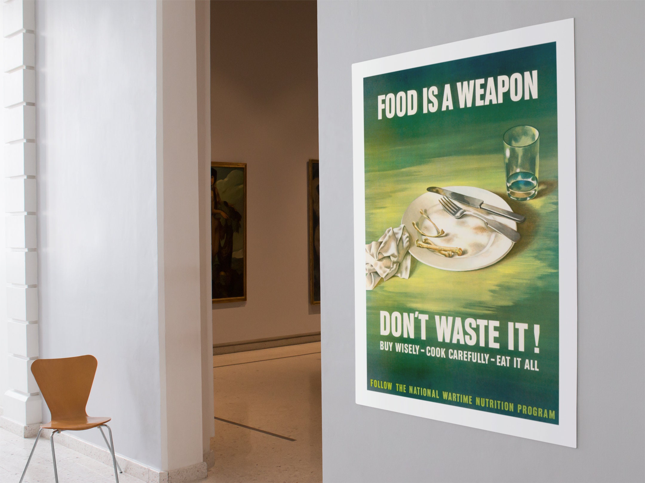 World War II Era Propaganda Poster Food is A Weapon Don't Waste It ...