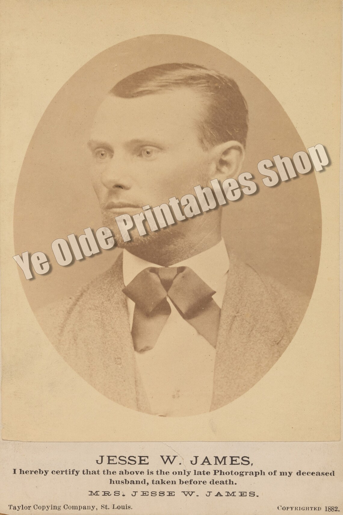 Portrait of the Outlaw Jesse James Bank & Train Robber - Etsy