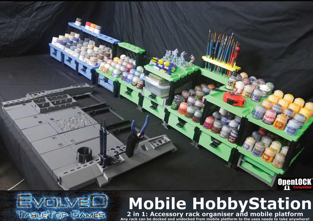 3D Printable Mobile Hobby Station: 2-in-1 Rack & Platform (STL Files ...
