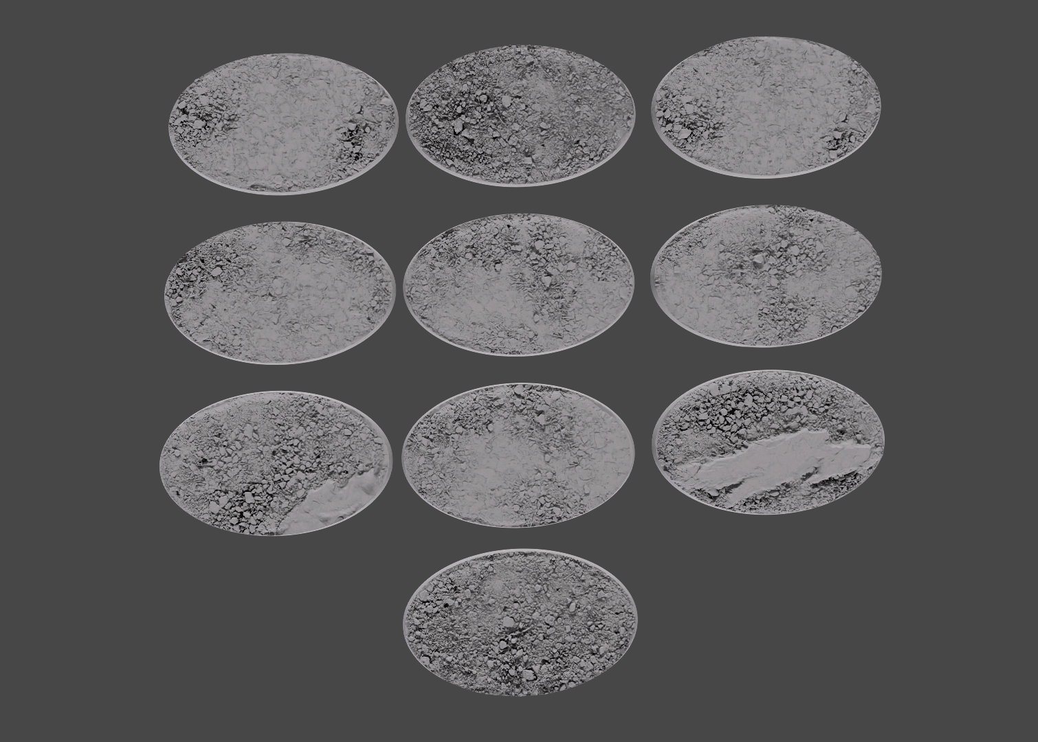 3D Printable Oval Bases 10 Pack STL Files 93x150mm Battlefield - Etsy