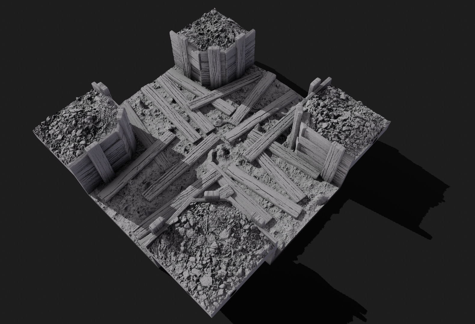 3D Printable Trench Terrain Tiles: Modular Battlefield (STL Files) - Etsy