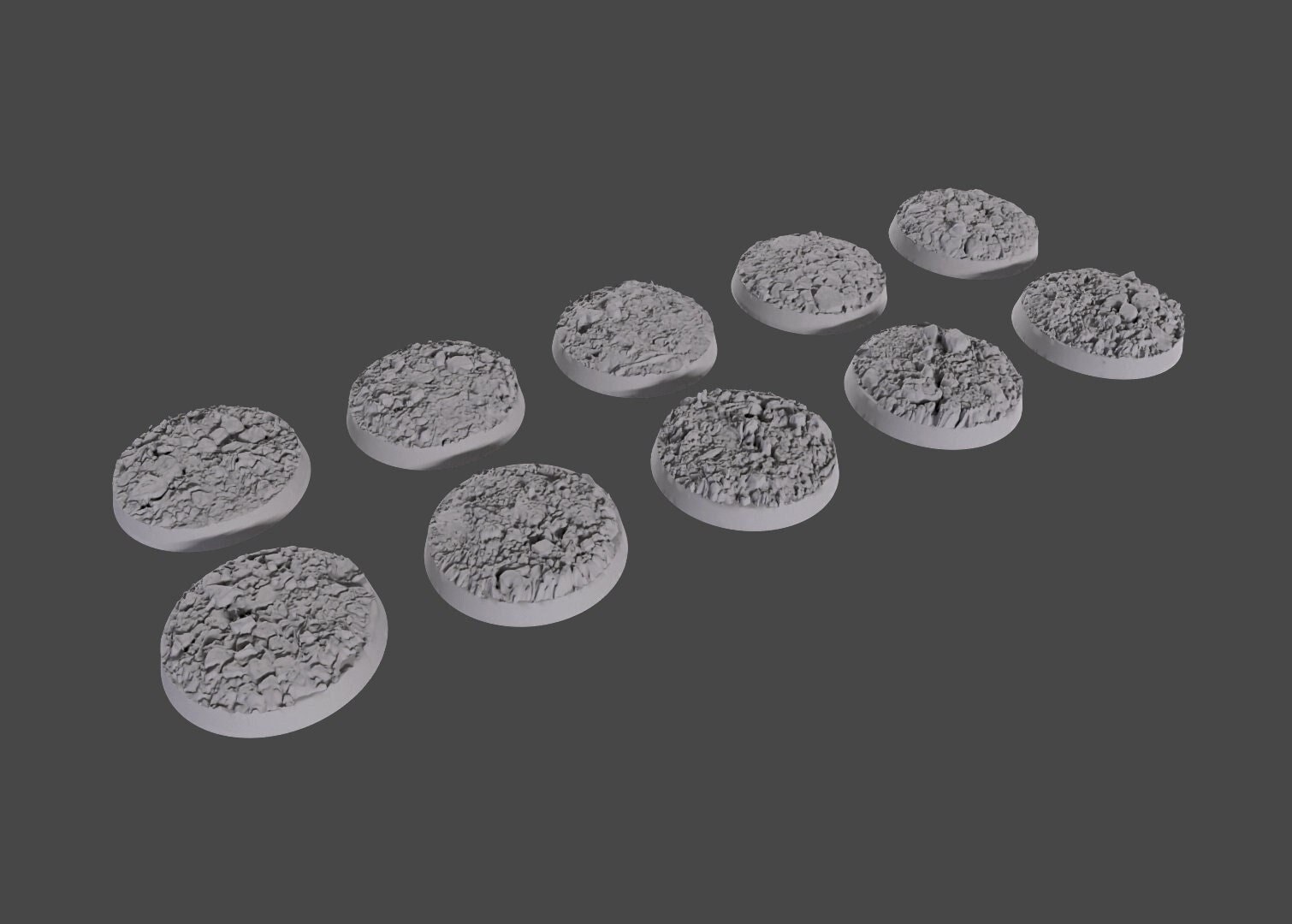 3D Printable 32mm Round Bases 10 Pack | STL Files 32x32mm | Battlefield ...