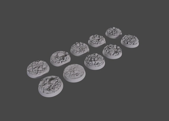 3D Printable 25mm Round Bases 10 Pack STL Files 25x25mm - Etsy