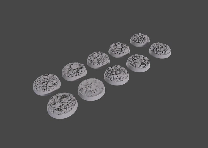 3D Printable 25mm Round Bases 10 Pack | STL Files 25x25mm | Battlefield ...
