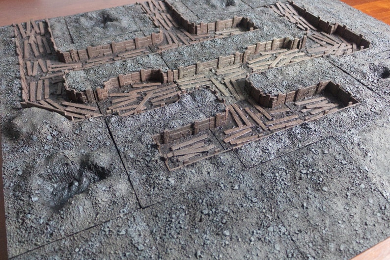 3D Printable Trench Terrain Tiles: Modular Battlefield (STL Files) - Etsy